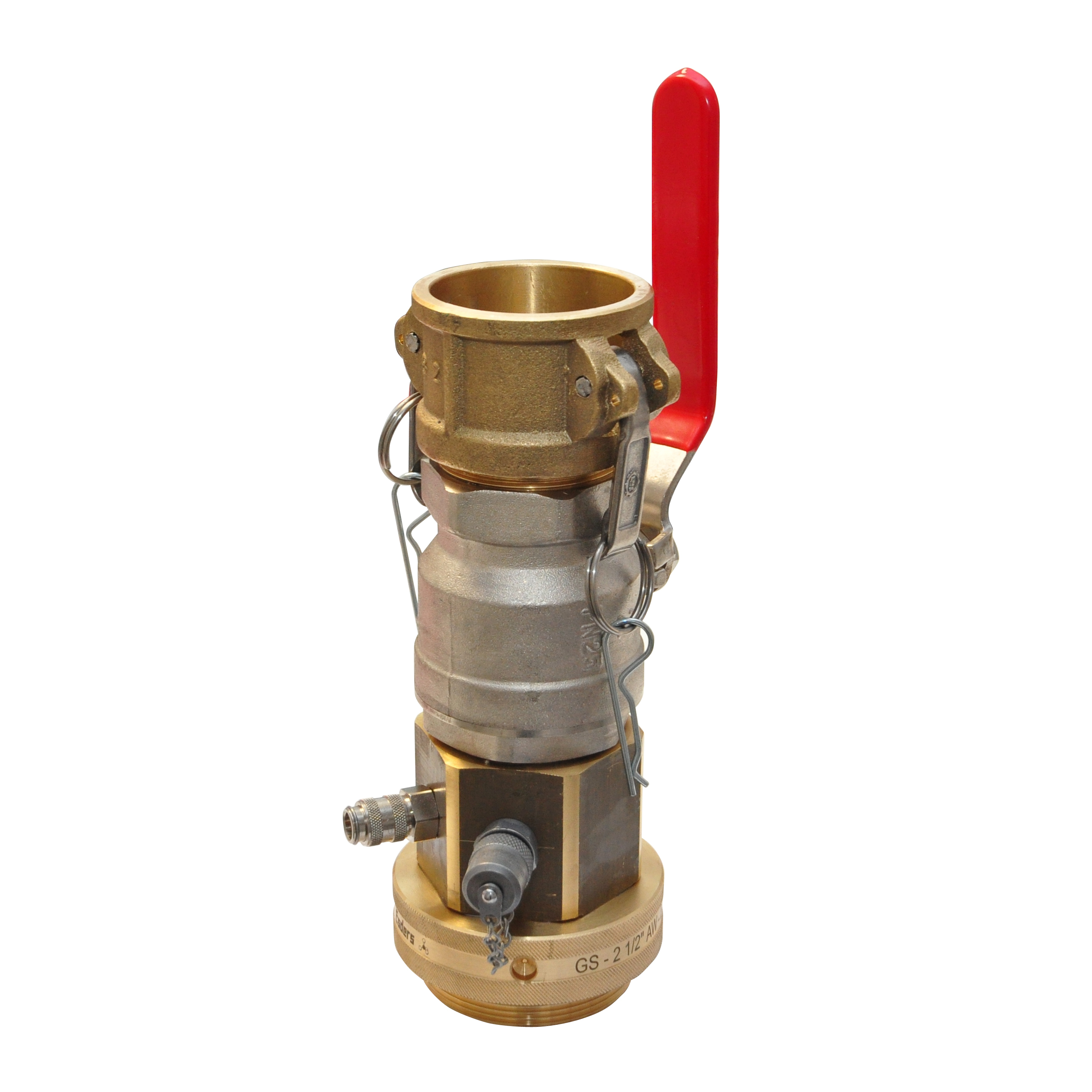 Connection adapter Mobile Gas Flare L with ball valve and measuring ...