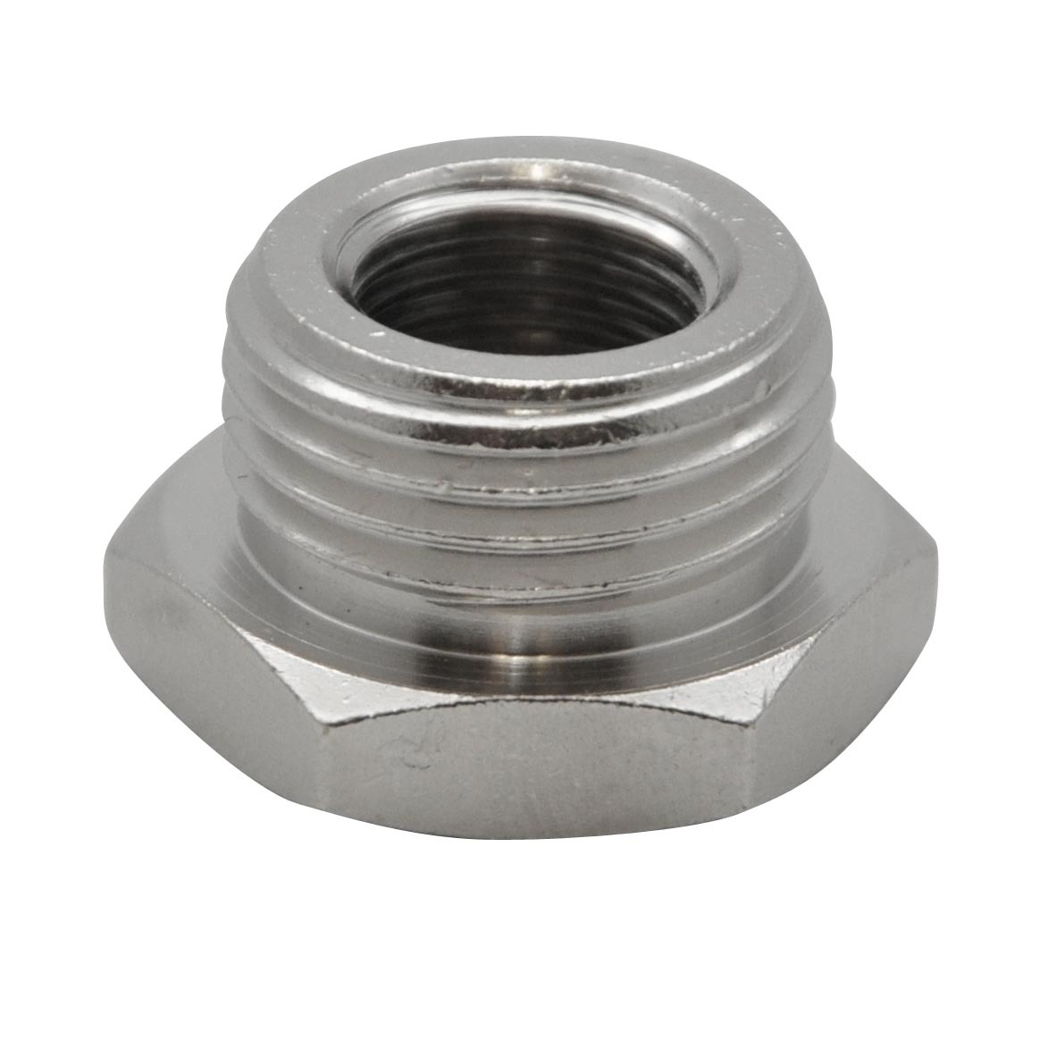 Reduzierung AW 1/2" - IW 1/4", Messing vernickelt - Esders GmbH